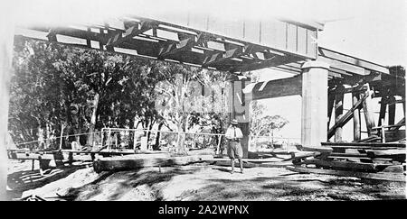 Negative - Bridge Construction, Robinvale, Victoria, circa 1920, A ...