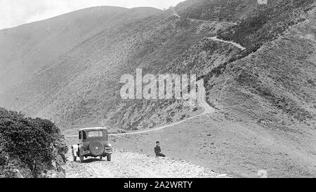 Negative - Mount Hotham, Victoria, circa 1925, A woman standing on the ...