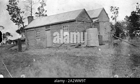 Negative - Nyah, Victoria, circa 1925, Men preparing to dive from a ...