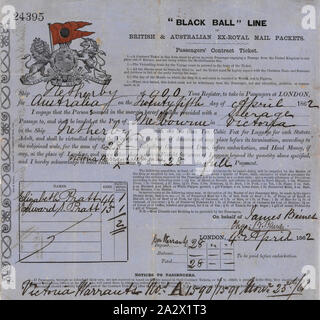 The Black Ball Line Clipper Ship James Baines' with Troops for India ...