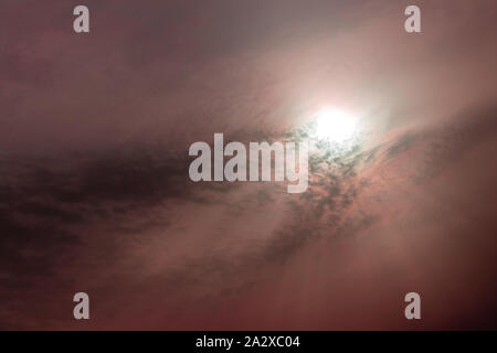 good looking sky with clouds covered the bright sun. photo has taken at ...
