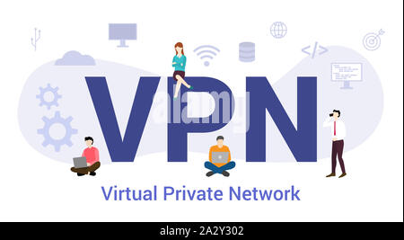 Illustration of a vpn concept Stock Photo - Alamy