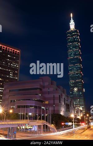 View of the iconic Taipei 101 tower, one of the tallest building in the ...