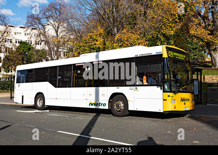 Hobart Australia / A Metro Bus parked at the Franklin Square bus stop ...