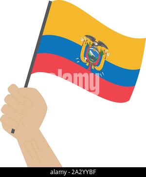 Ecuador Flag Waving Vector Illustration on White Background. Ecuador ...