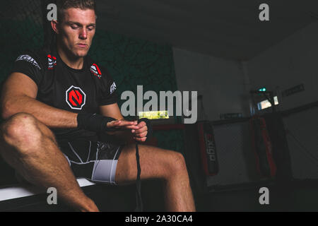 Promotional shoot with MMA fighter, Rhys Hughes ahead of his Budo ...