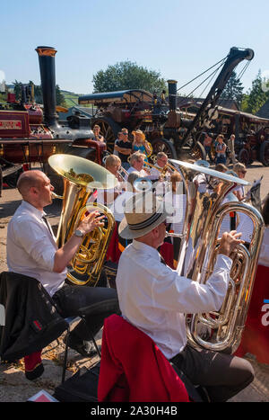 steam traction engines at annual steam fair at Upton-on-Severn,England ...
