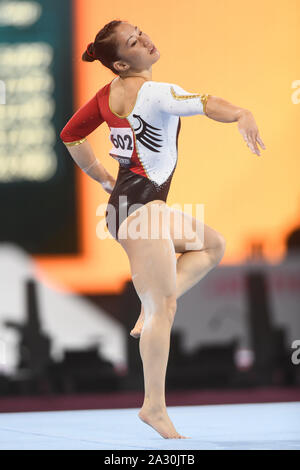 Kim Bui from Germany performs during a training session on the ...