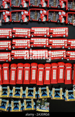 UK, England, London, Souvenir Fridge Magnet of red London double decker ...