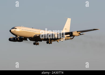 A Boeing 707 Re'em of the Israeli Air Force taking off from Nevatim Air ...