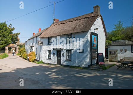 The Old Albion pub in Crantock Village Stock Photo - Alamy