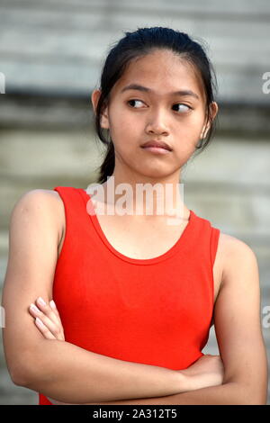 A Female Youngster And Apathy Stock Photo - Alamy