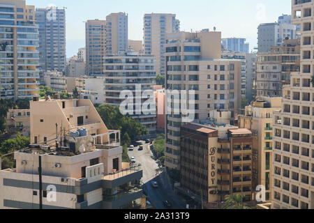 Beirut, Lebanon. 4th Oct, 2019. A panoramic view of a newly built high ...