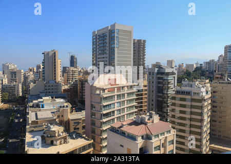 Beirut, Lebanon. 4th Oct, 2019. A panoramic view of a newly built high ...