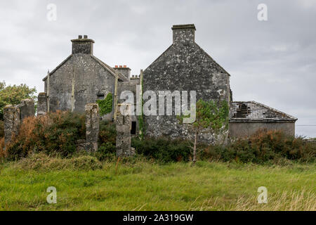 View of old castle, Kilronan, Inishmore, Aran Islands, County Galway ...