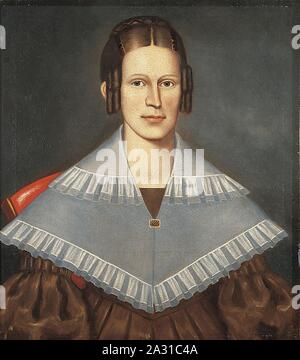 This 1835 portrait by Erastus Salisbury Field depicts Thankful Field, a ...