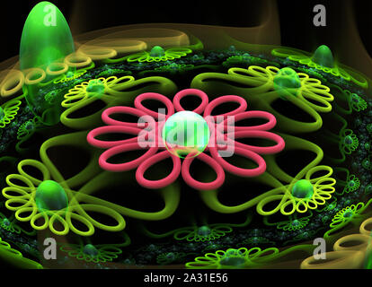 Abstract color dynamic background with lighting effect. Fractal art ...