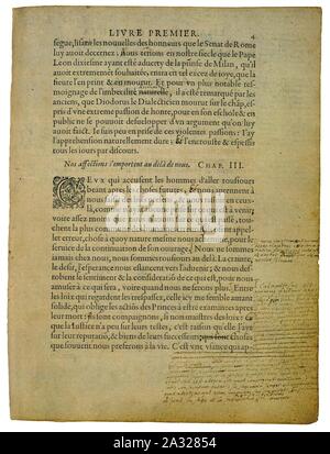 Essais Livre 1 0004 Stock Photo - Alamy