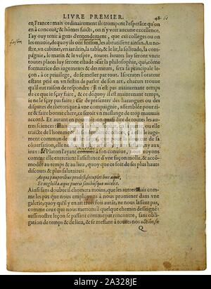 Essais Livre 1 0061 Stock Photo - Alamy