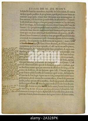 Essais Livre 1 0087v Stock Photo - Alamy