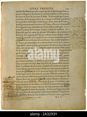 Essais Livre 1 0130 Stock Photo - Alamy