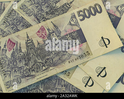 Chech currency. Money of Czesh Republic, financial background. CZK ...