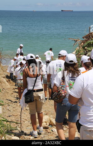 International Coastal beach cleanup day activity in La Guaira beach ...