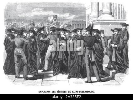 *Exile of the Jesuits from Russia* by Geoffroy, painted in 1845 ...