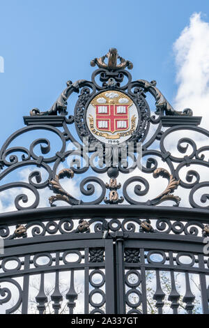 PROVIDENCE, RI/USA - SEPTEMBER 30, 2019: Van Wickle Gates on the campus ...