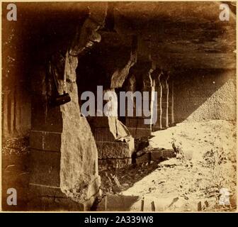 The exterior of Vihara No. 14 at the Ajunta Caves in India shows ...