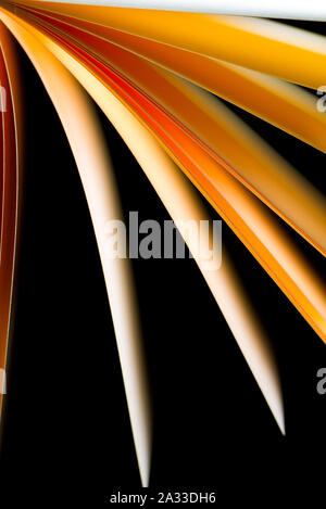 bright orange colored illuminated notepad in various position and ...
