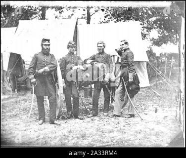 Fair Oaks, Va., vicinity. Capt. Horatio G. Gibson (second from left ...