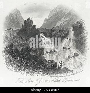 Fall of the Ogwen, Nant Francon Stock Photo - Alamy