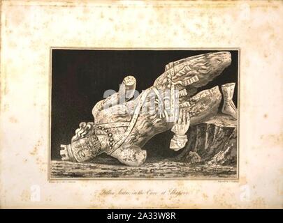 The fallen statue in the cave at Shahpoor is an archaeological find in ...