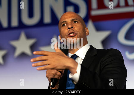 Sen. Cory Booker, D-N.J.,, speaks during a confirmation hearing before ...