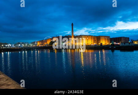 The Royal Albert dock area of Liverpool at Pier Head on the Waterfront ...
