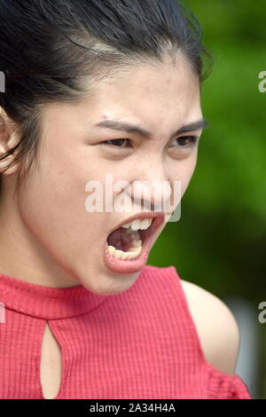 An An Angry Filipina Teen Girl Stock Photo - Alamy
