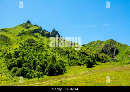 Natural landscape view at Cable car of Animal amusement theme park ...