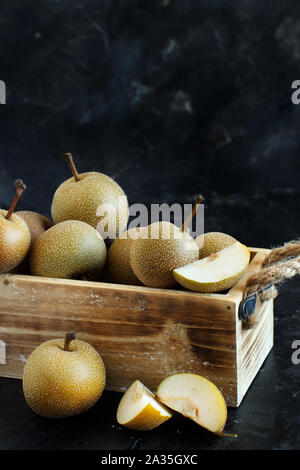 Nashi Pears (apple pears or asian pears) in a box Stock Photo - Alamy