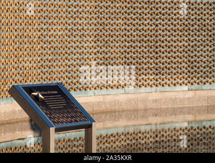 Washington the Freedom Wall of the National WWII Memorial Stock Photo ...