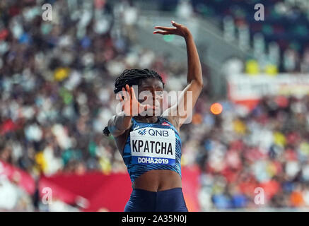 Hilary KPATCHA in the long jump at the Doha 2019 World Athletics ...