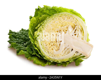 Slices of cabbage Isolated on green Background Top View. Advertising ...
