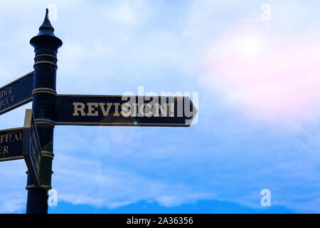 Hand writing sign Revision. Conceptual photo action of revising over ...