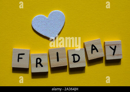 happy friday text in white background Stock Photo - Alamy