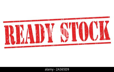 Ready stock sign or stamp on white background, vector illustration ...