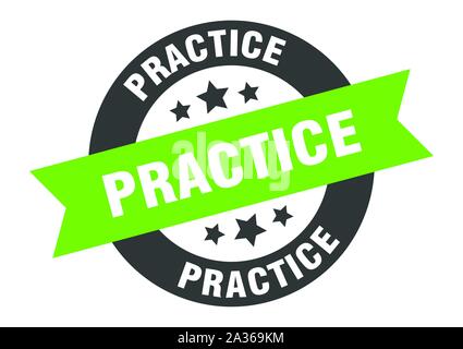 practice ribbon. practice round green sign. practice Stock Vector Image ...
