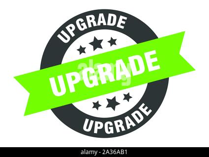 upgrade ribbon. upgrade round green sign. upgrade Stock Vector Image ...