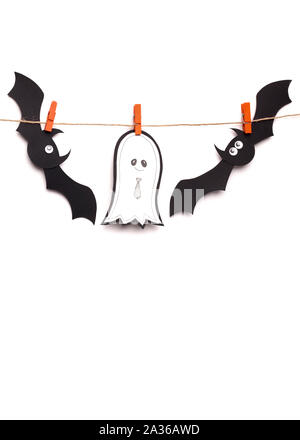 paper art of halloween and decoration concept Stock Photo - Alamy