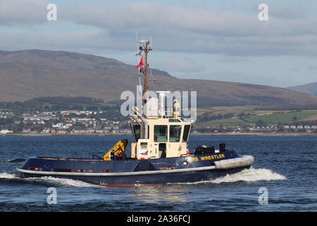 CMS Wrestler, a Damen ASD 2009 tugboat operated by Clyde Marine ...