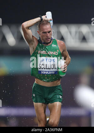Ireland's Stephen Scullion in the mens marathon during day nine of the ...
